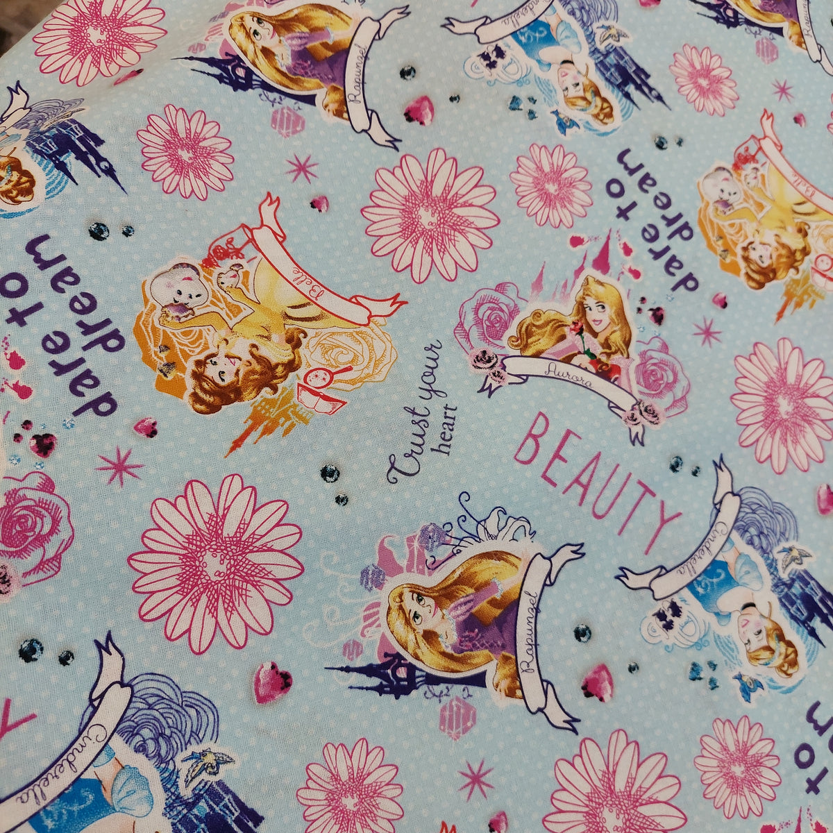 Disney cotton fabric by Springs Creative I am a Princess – Rose Garden ...